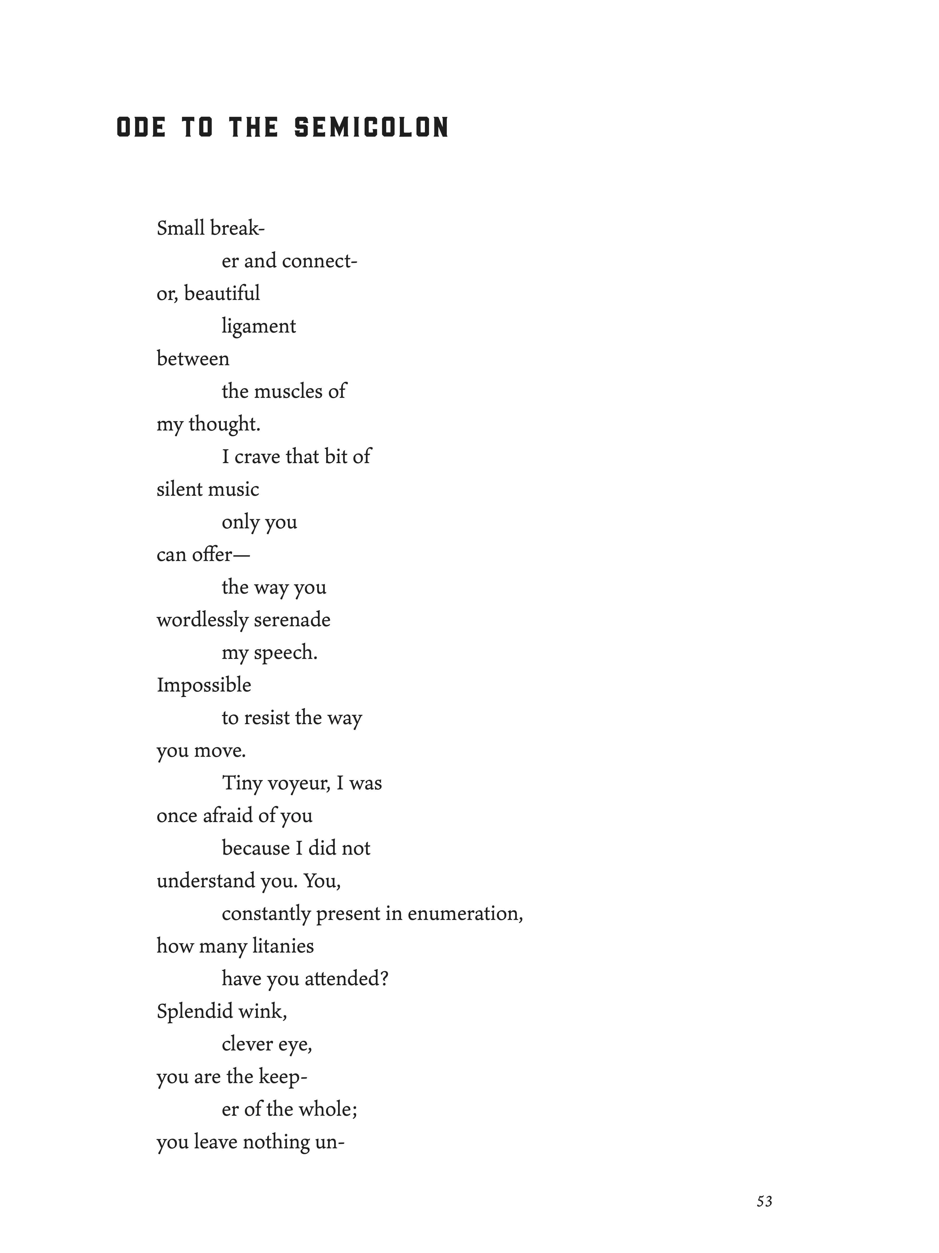 The Punctuation Series: The Semicolon – The Line Break